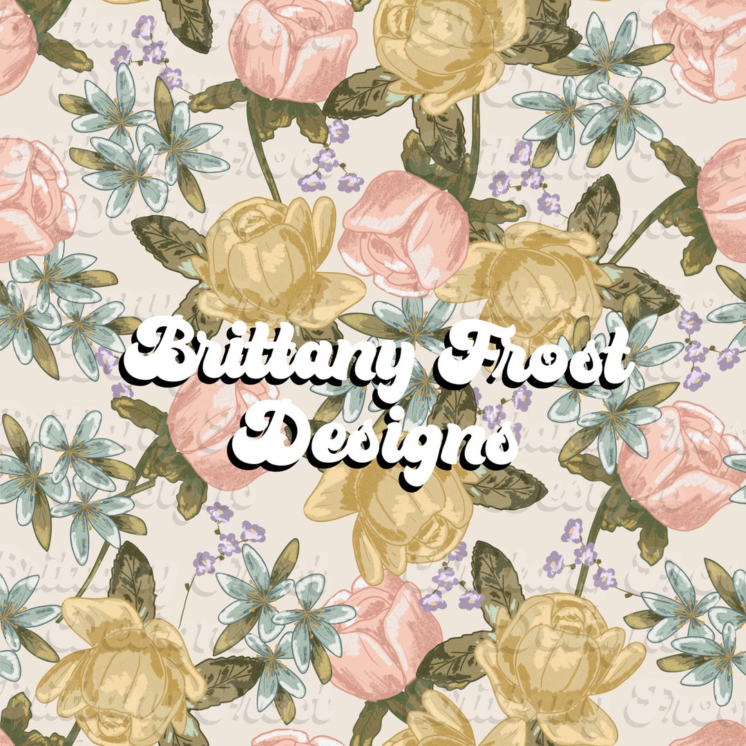 Vintage Floral Seamless File - Etsy