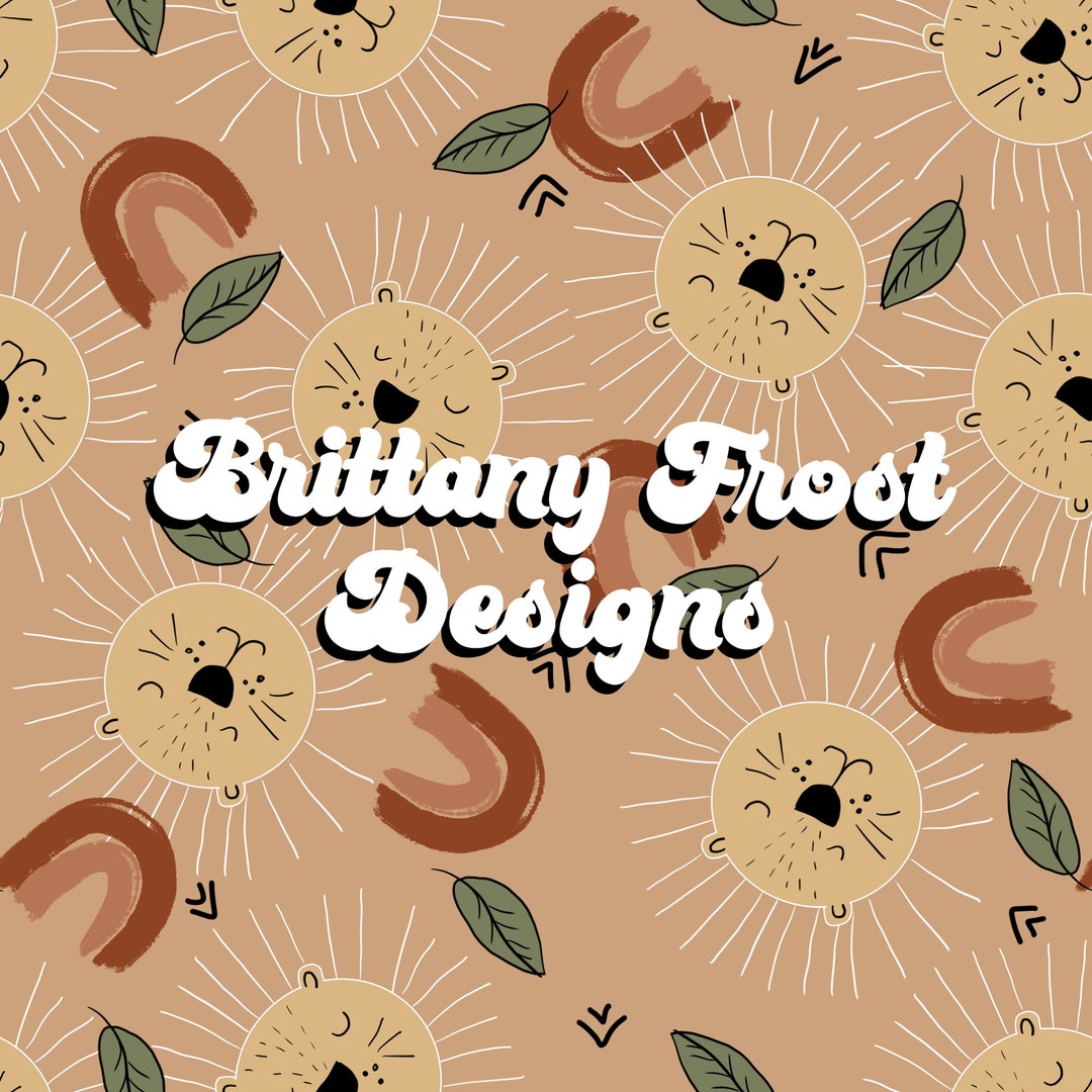 Boho Lion Seamless File - Etsy