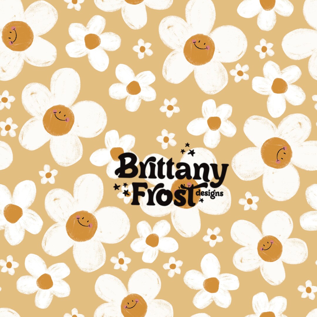 Happy Daisy Mashup Seamless File, Flower Seamless Pattern - Etsy