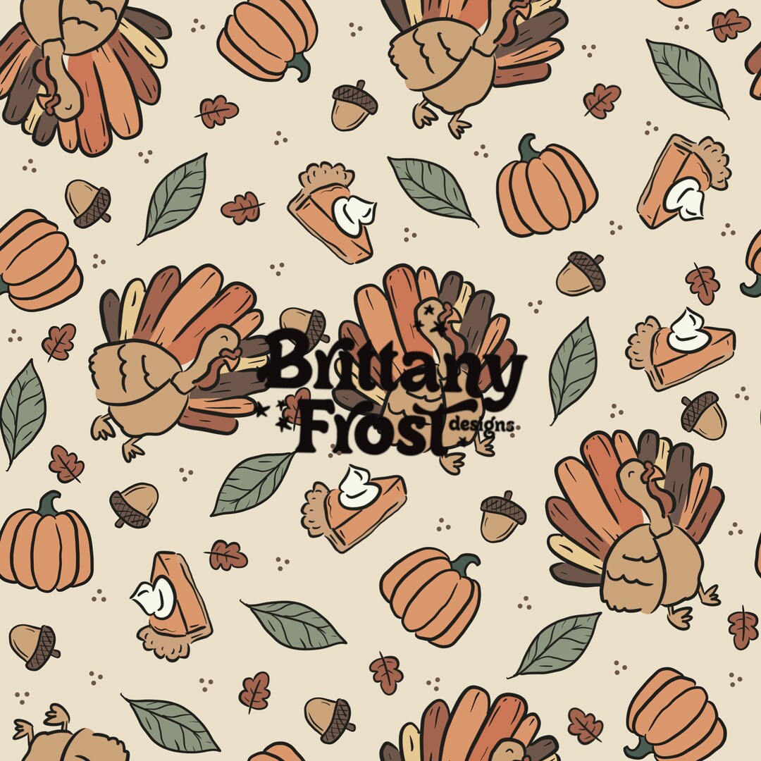 Thanksgiving Turkey Seamless File, Fall Turkey Surface Pattern - Etsy