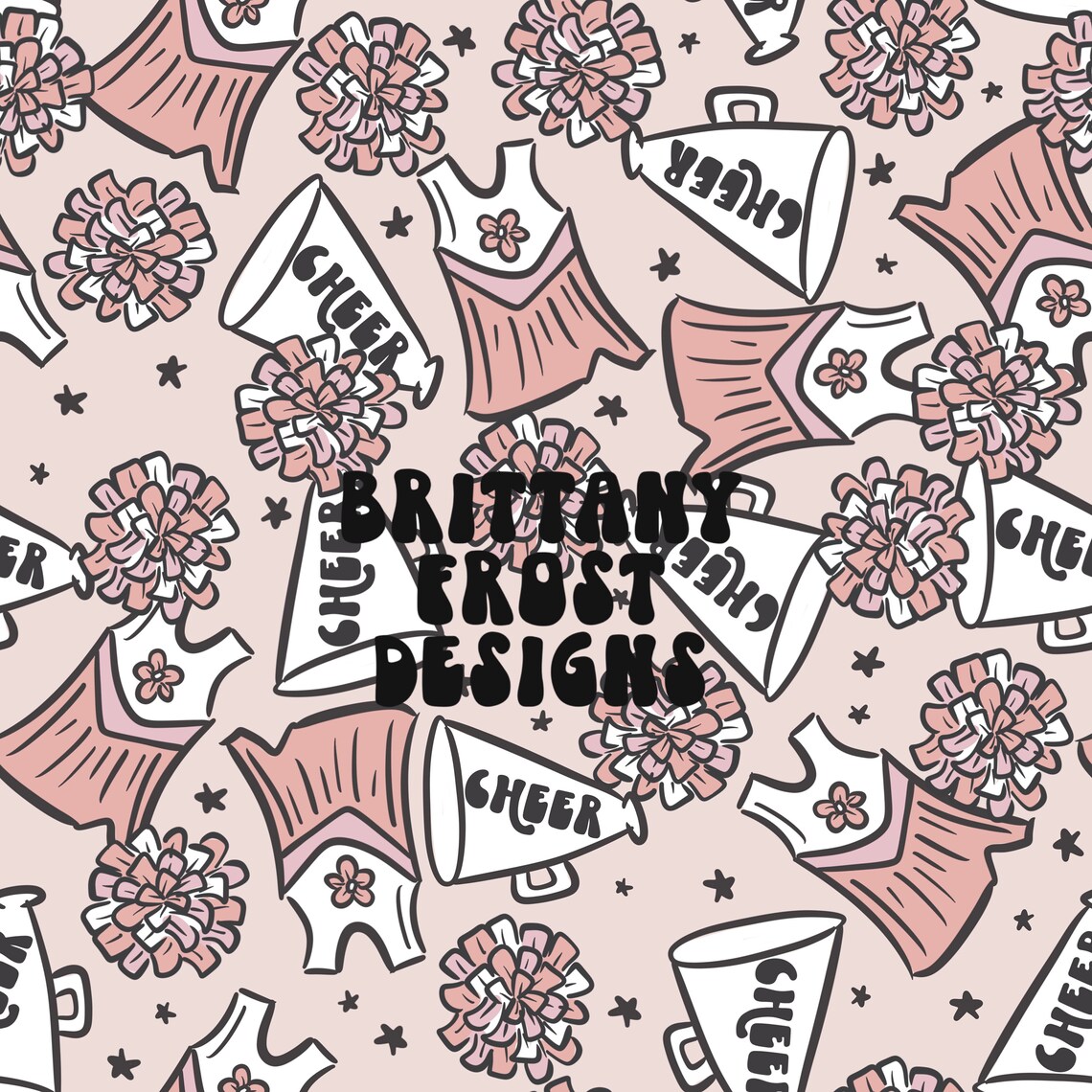 Cheerleading Seamless File Cheer Seamless Pattern - Etsy