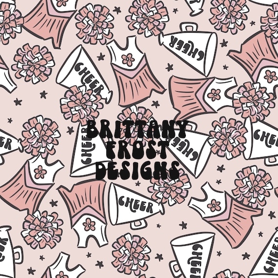 Cheerleading Seamless File Cheer Seamless Pattern - Etsy