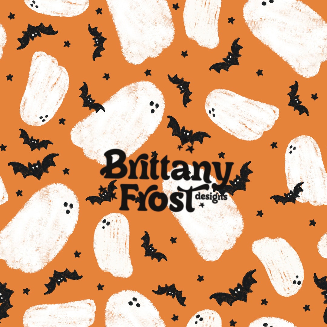 Ghosts Seamless File, Halloween Surface Pattern - Etsy