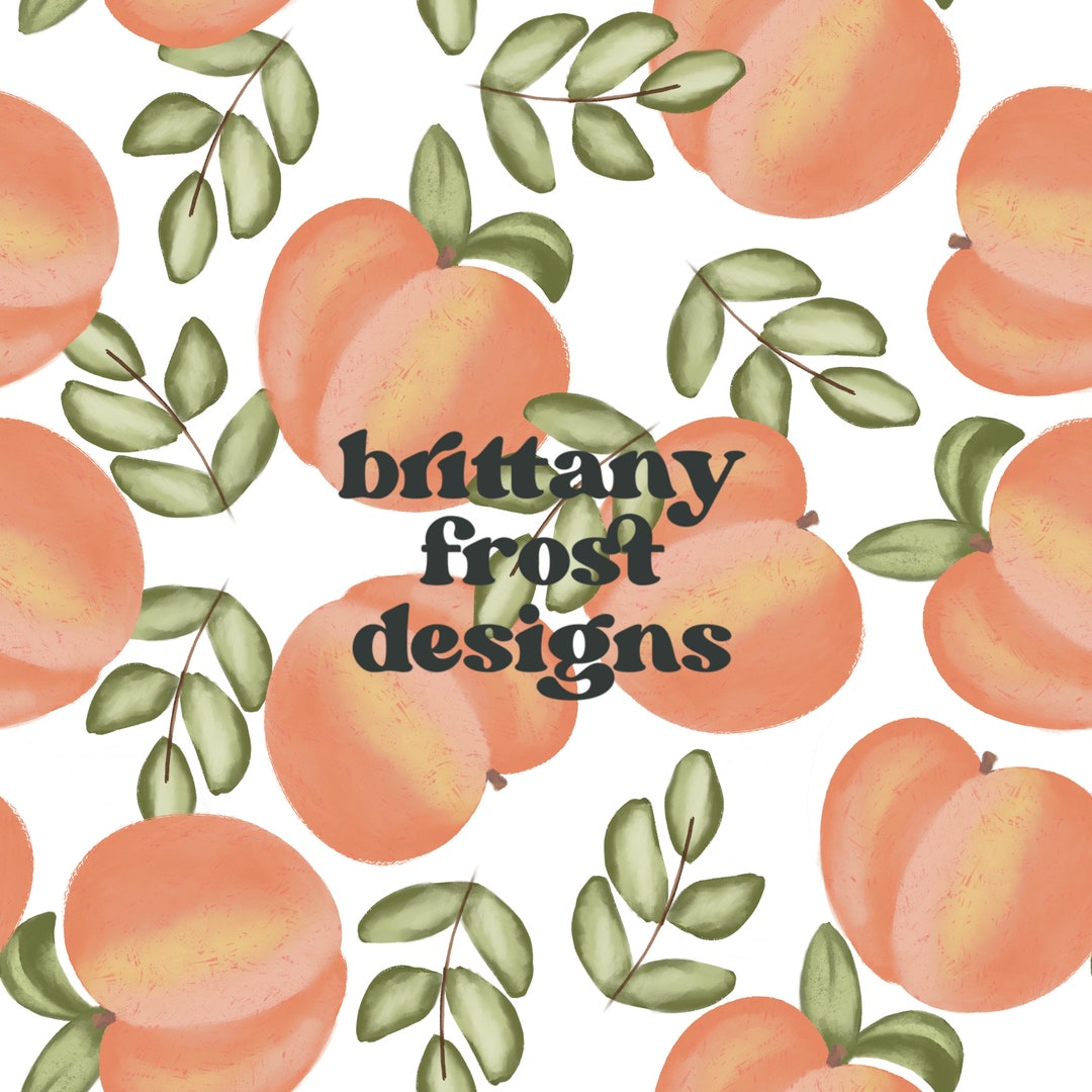 Peaches Seamless File, Seamless Pattern - Etsy