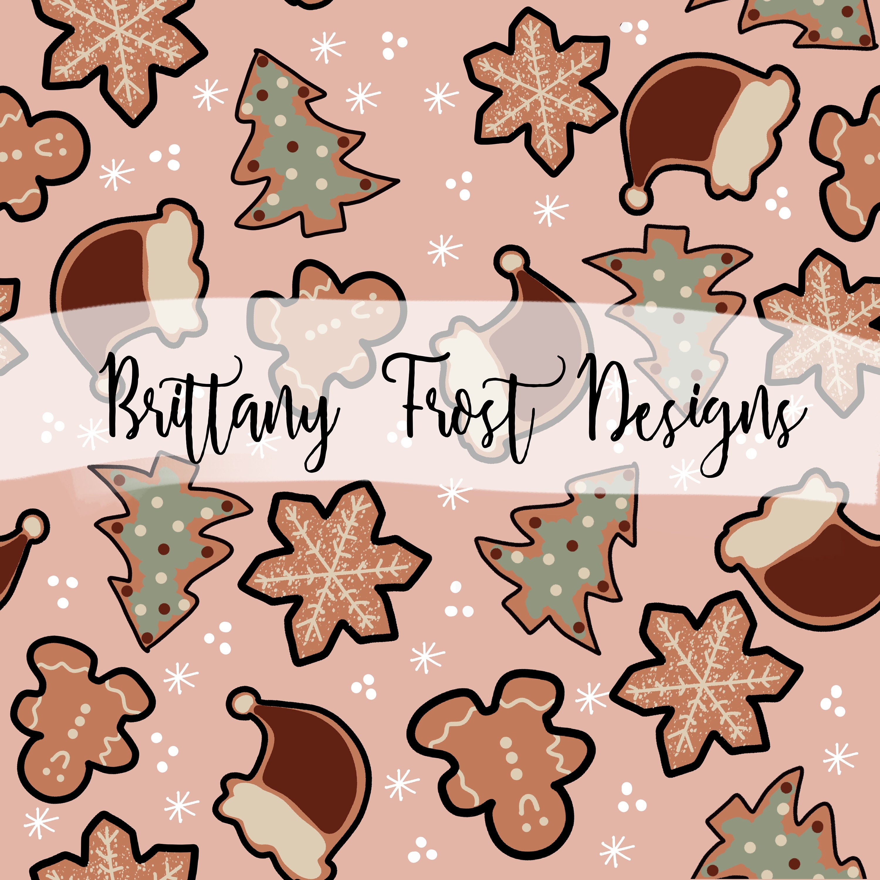 Christmas Cookie Seamless File | Etsy