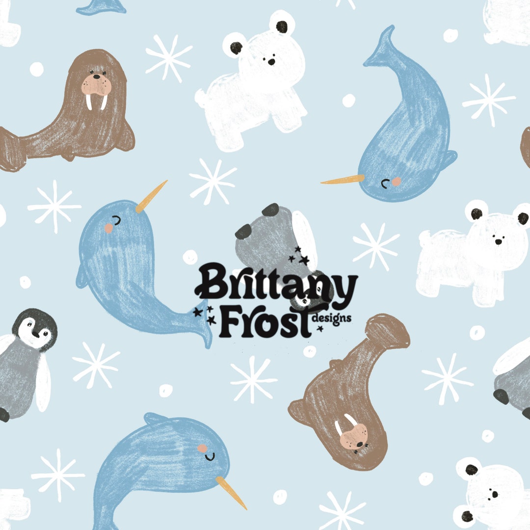 Winter Animals Seamless File, Winter Surface Pattern - Etsy