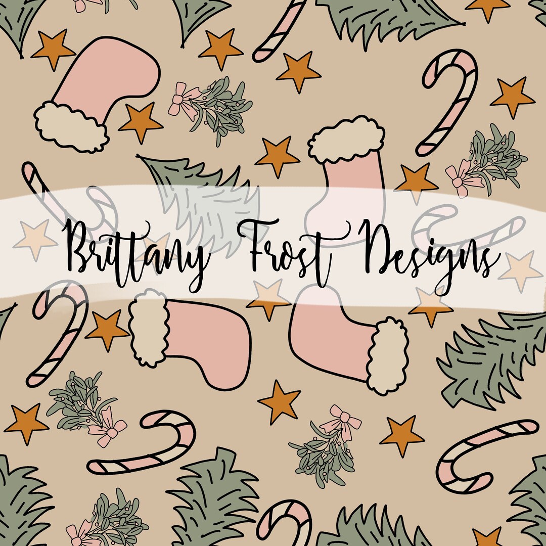Muted Christmas Seamless File - Etsy