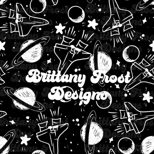 Space Seamless Pattern Digital Download Galaxy Planets - Etsy