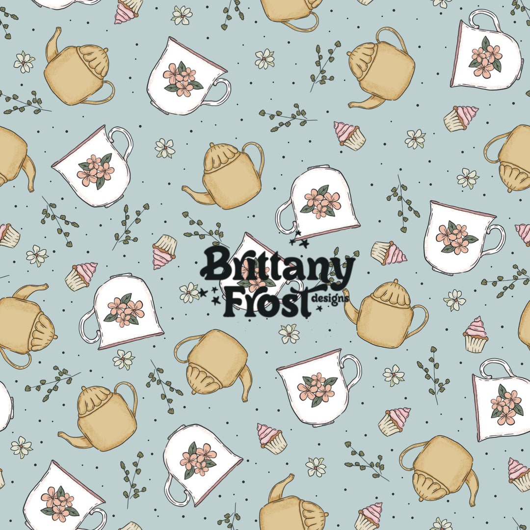 Tea Party Seamless File, Tea Surface Pattern - Etsy