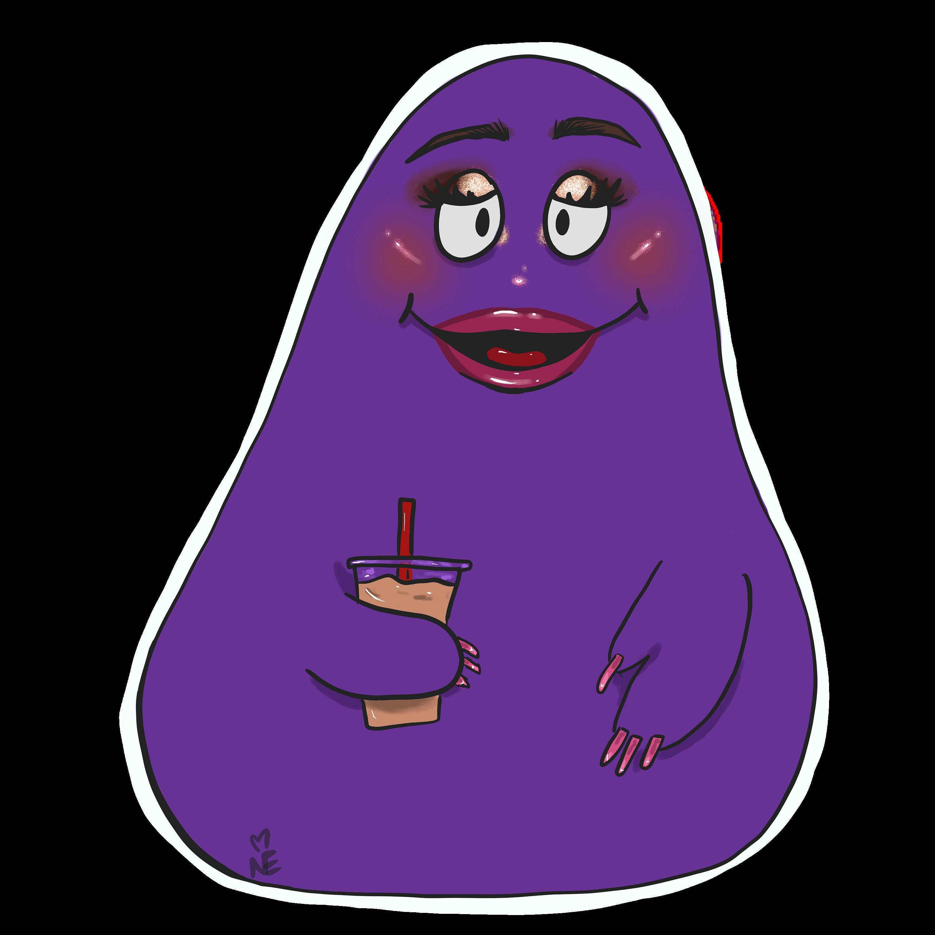 Yassified Grimace Sticker - Etsy