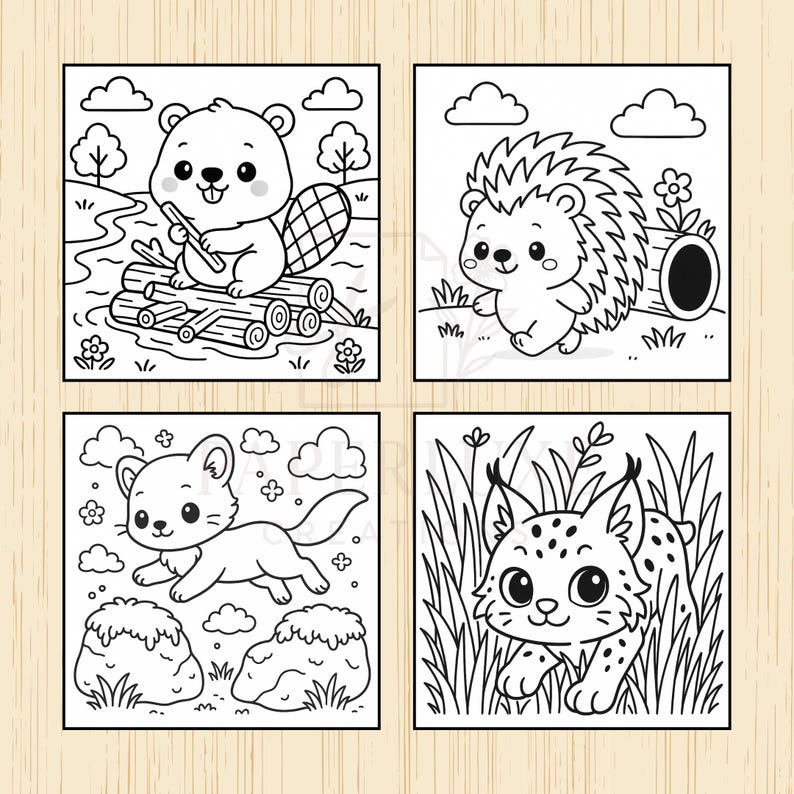 Forest Animal Coloring Pages | 20 Cute Woodland Printables for Kids ...