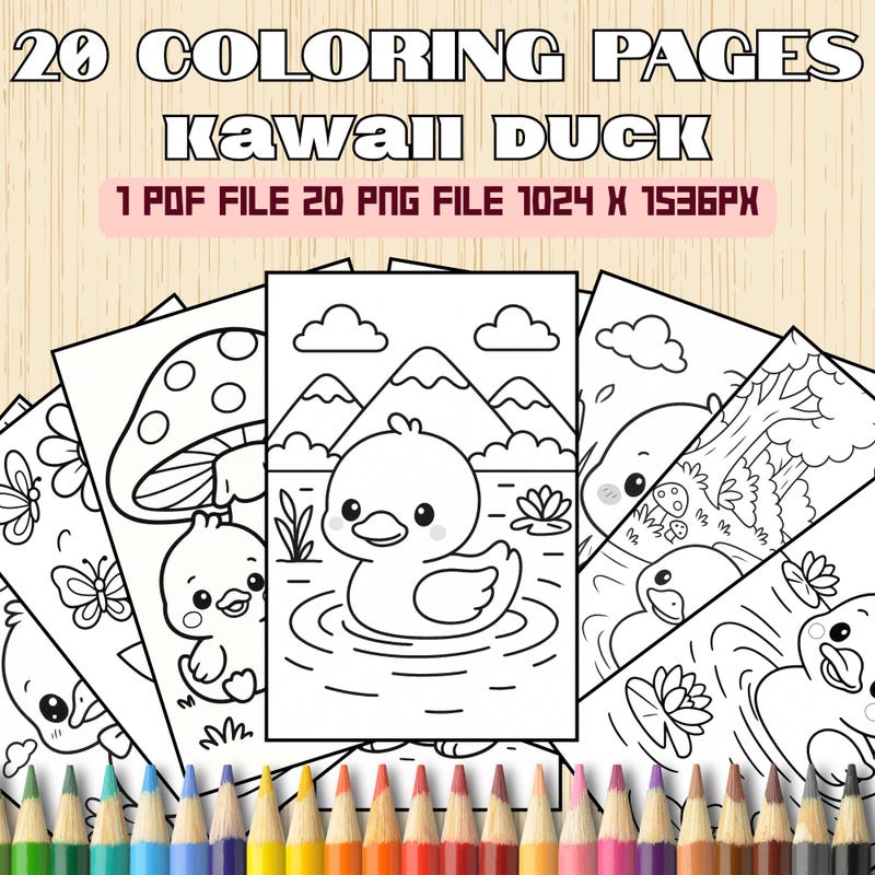 Duck Coloring Sheet - Etsy
