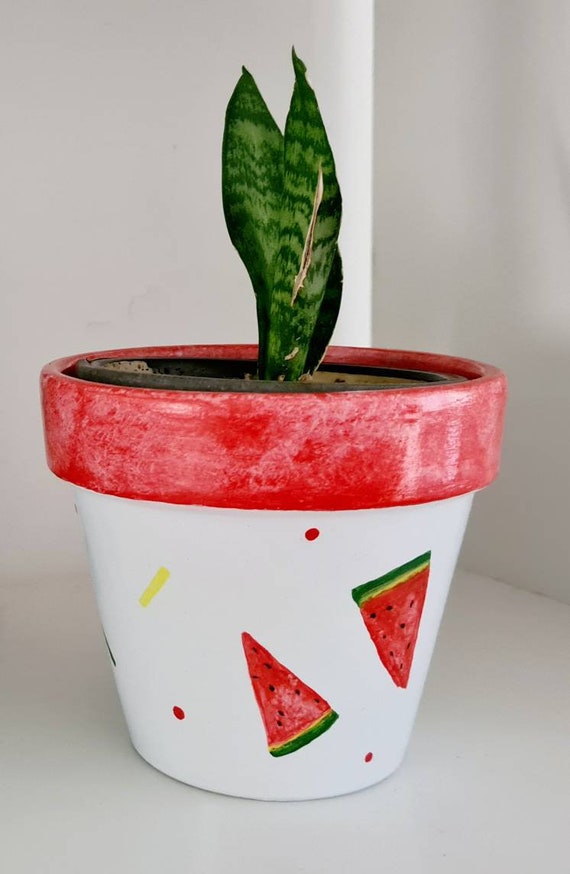 Floral & Garden Crafts Home & Hobby Watermelon Flower Pot Trio etna.com.pe