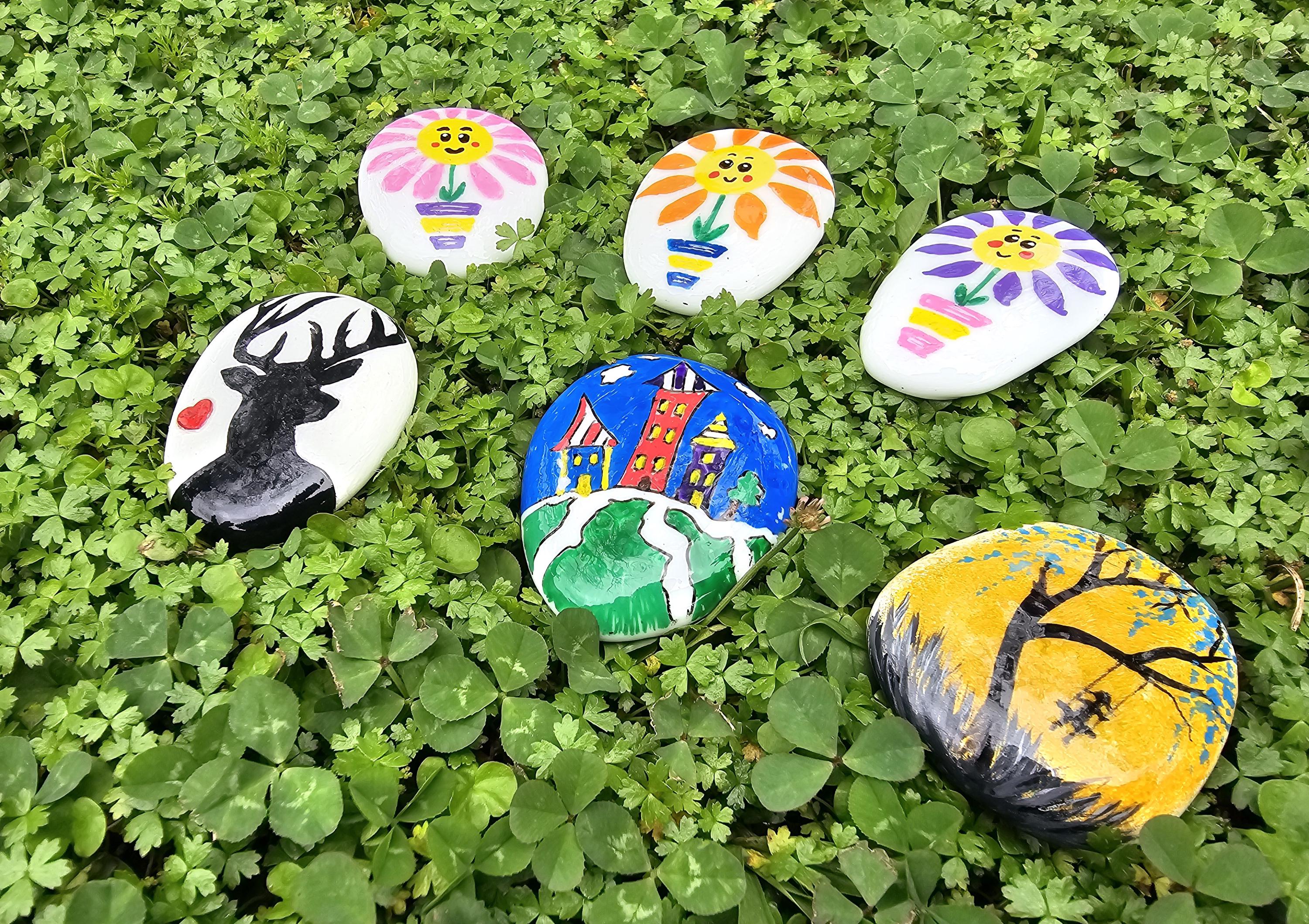 Painted Rocks, Cute Rocks, Art, Bright Colours, Handpainted Rock, Rock ...