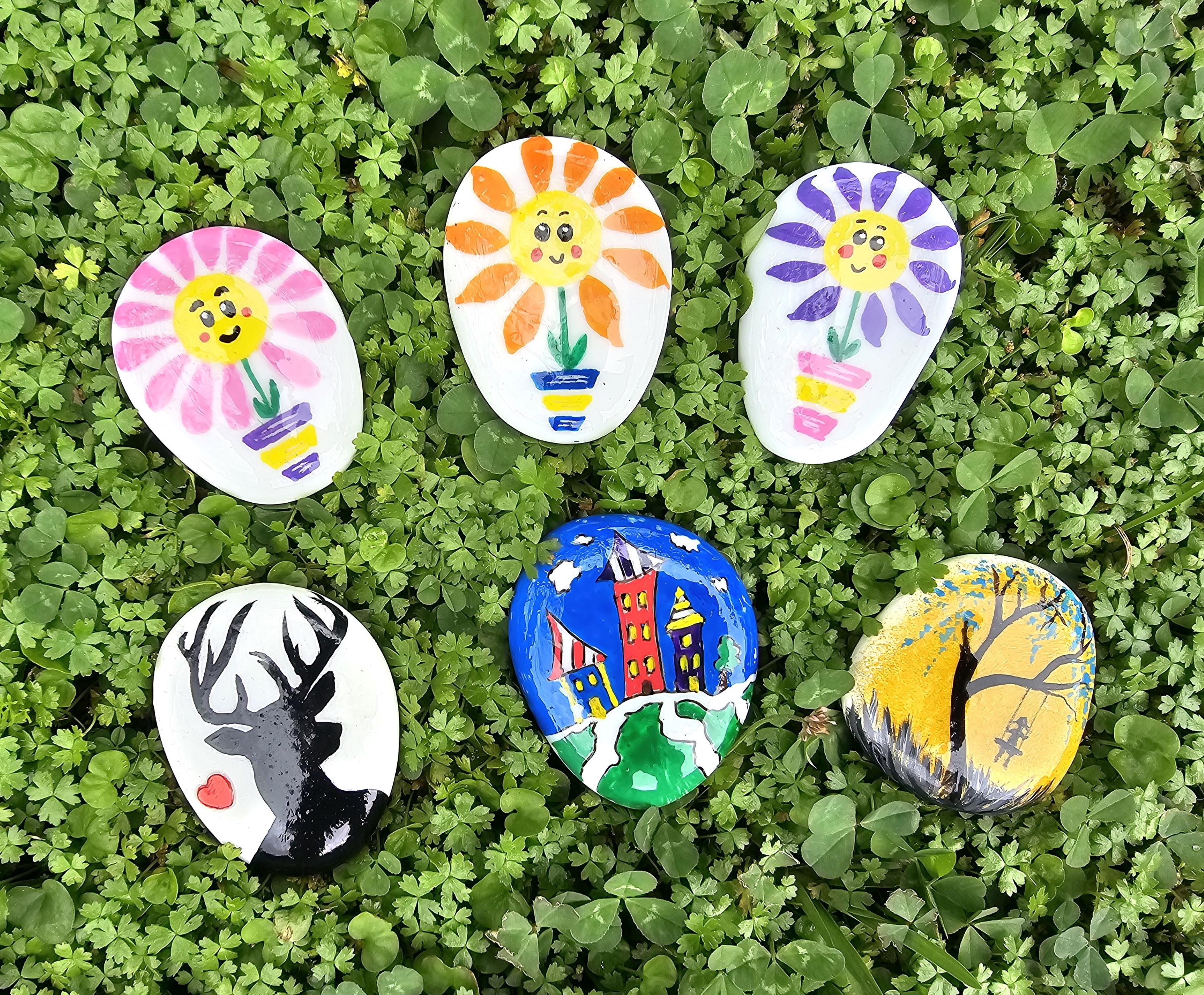 Painted Rocks, Cute Rocks, Art, Bright Colours, Handpainted Rock, Rock ...