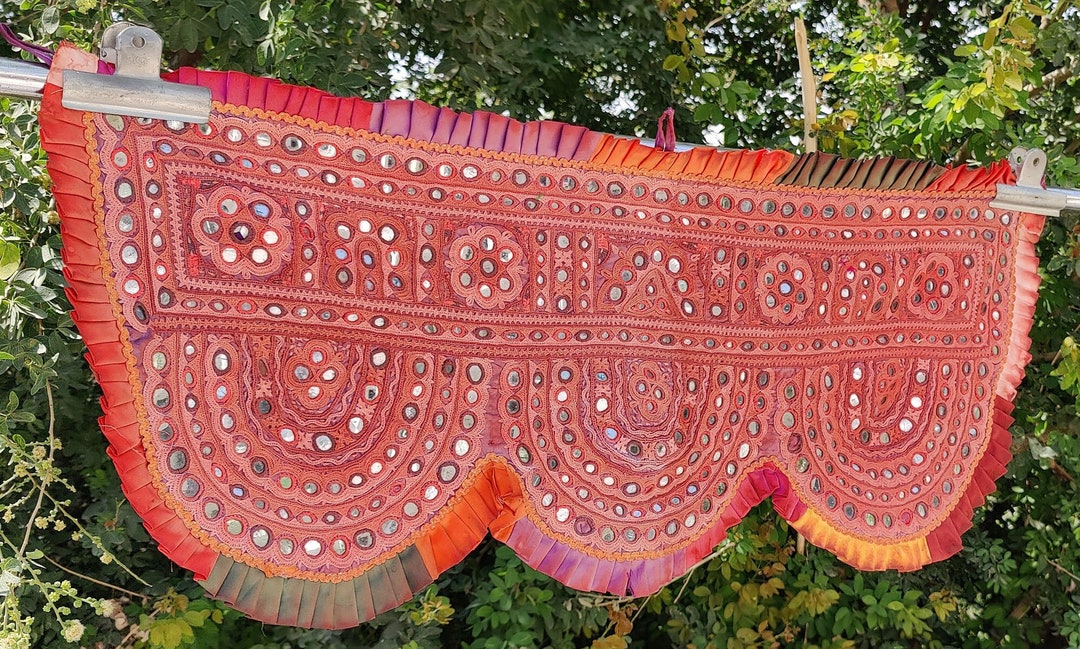 Kuchi Embroidery Toran, Indian Banjara Toran Boho Antique Wall Hanging ...