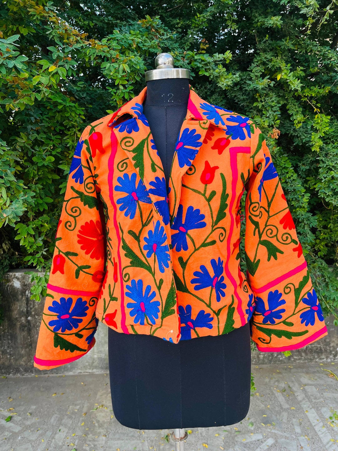 Fast Shipping Hand Embroidered Short Suzani Jacket Classical - Etsy