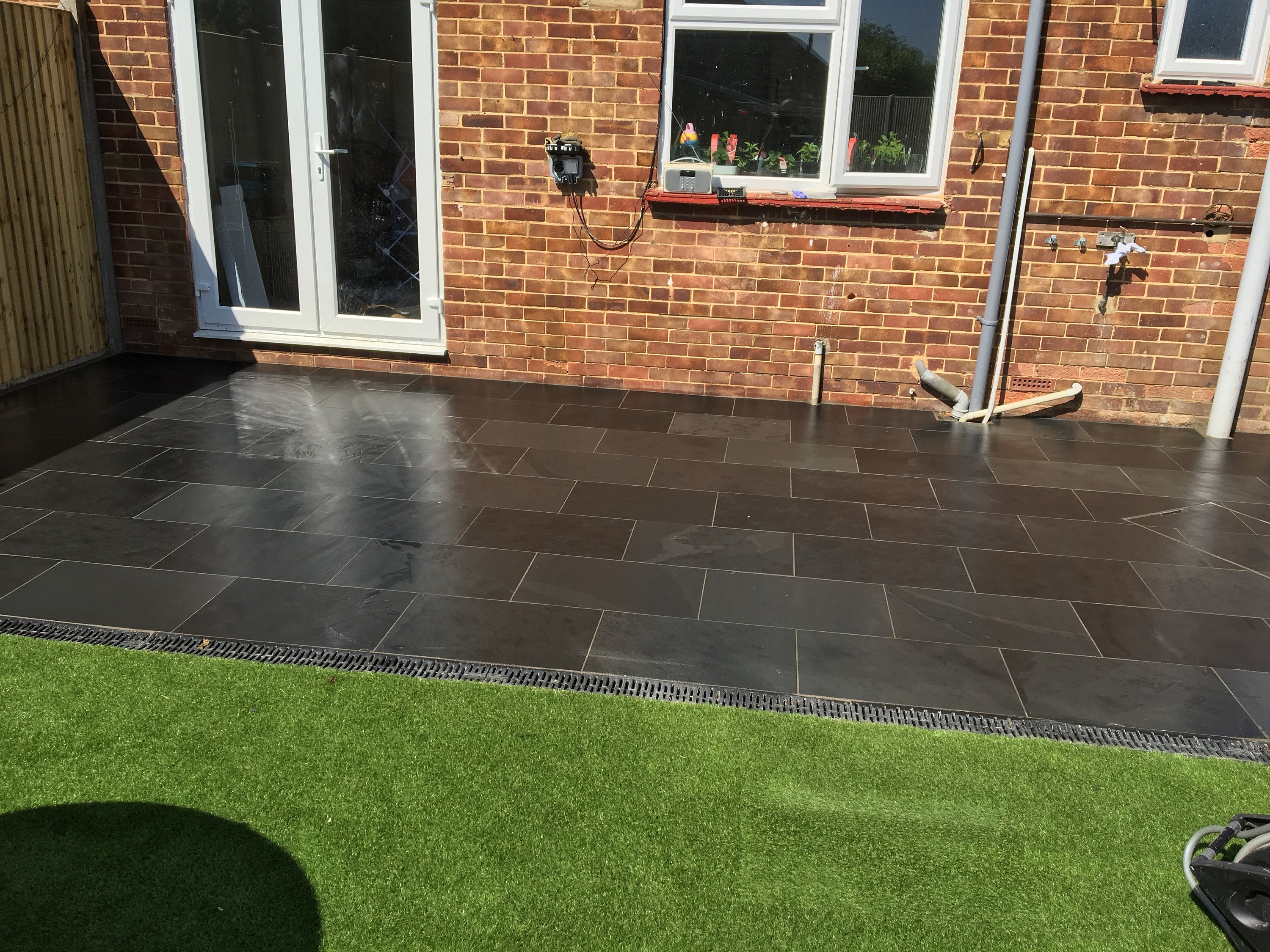 Black Slate Paving Patio Slabs Garden 5 M2 600 X 300mm X 20 Mm Thick ...