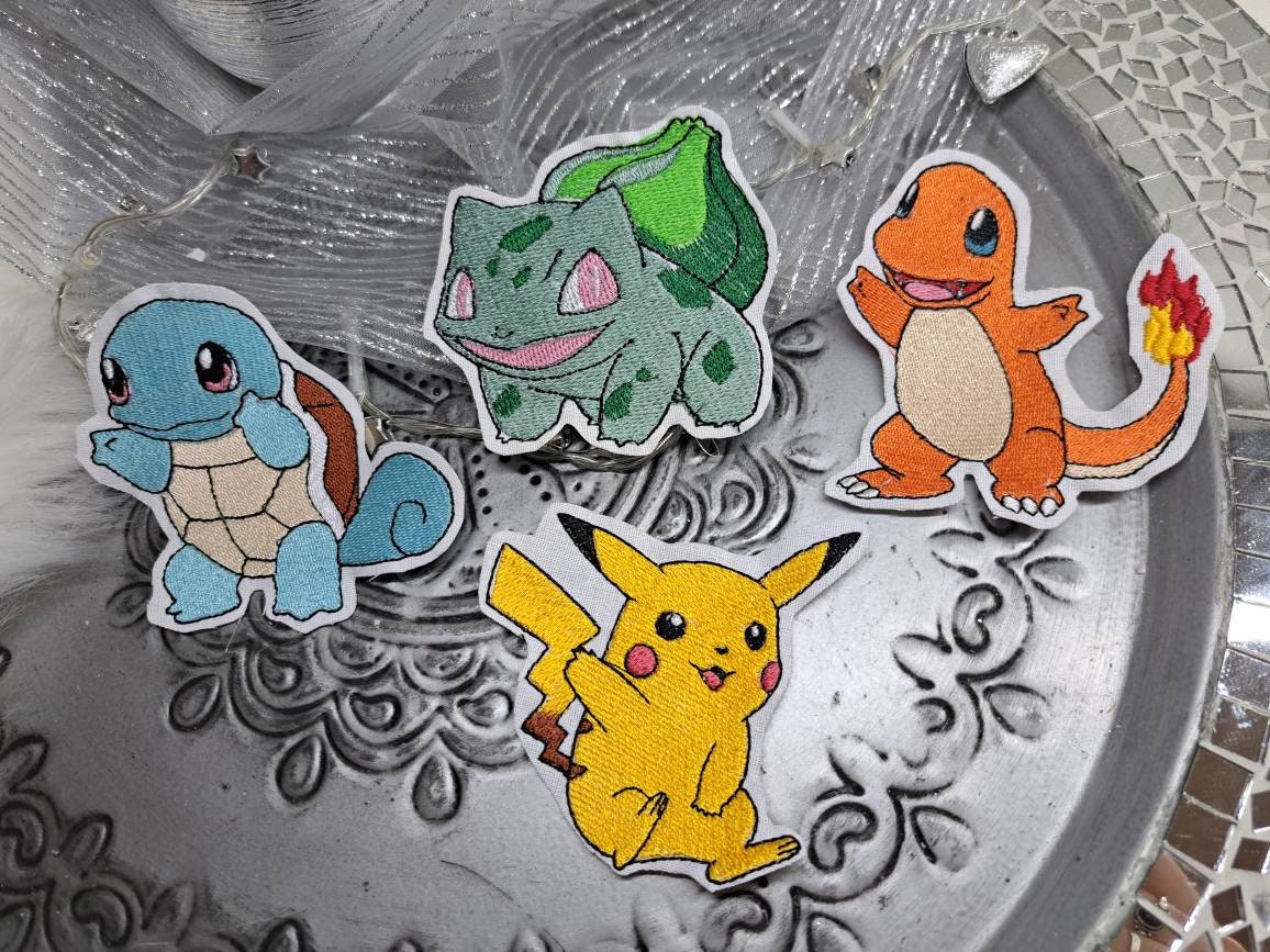 Pikachu / Charmander / Squirtle / Bulbasaur Pokémon Patches - Etsy