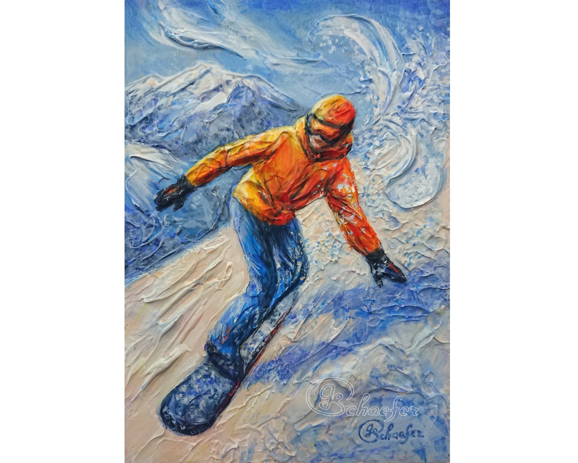 Snowboard Art Painting