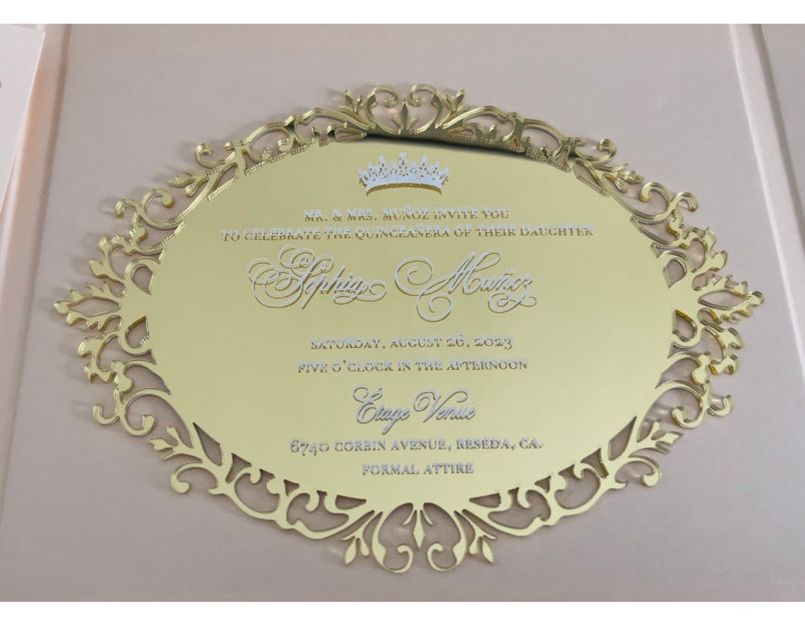 Quinceañera Elegant Invitations - 15th Birthday Celebration Invites ...