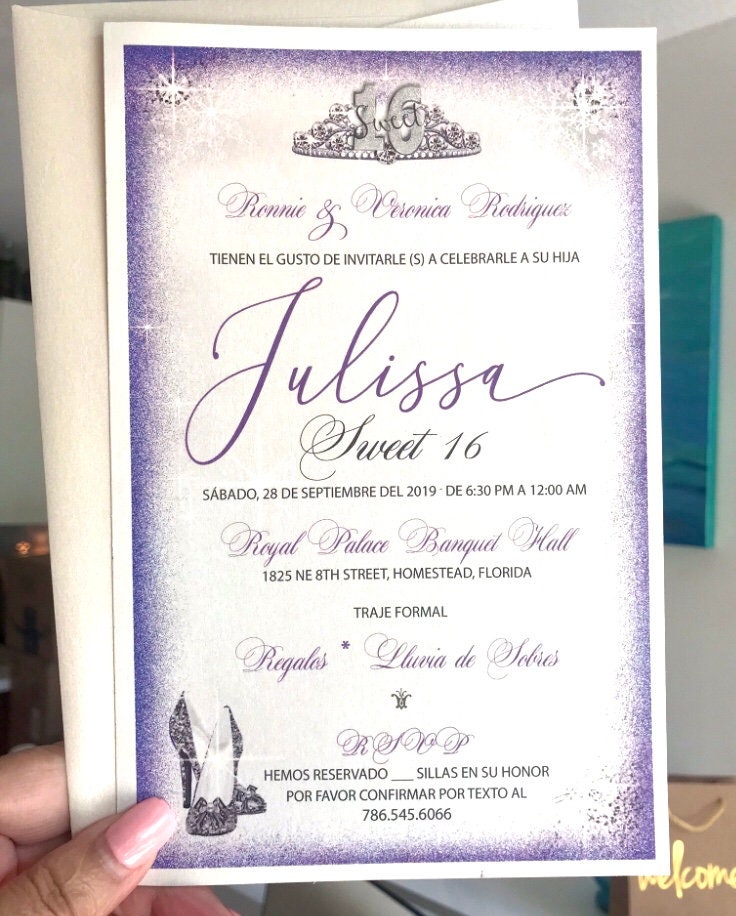 Quinceanera's Invitations Custom Elegant Designs . Custom Invitations ...