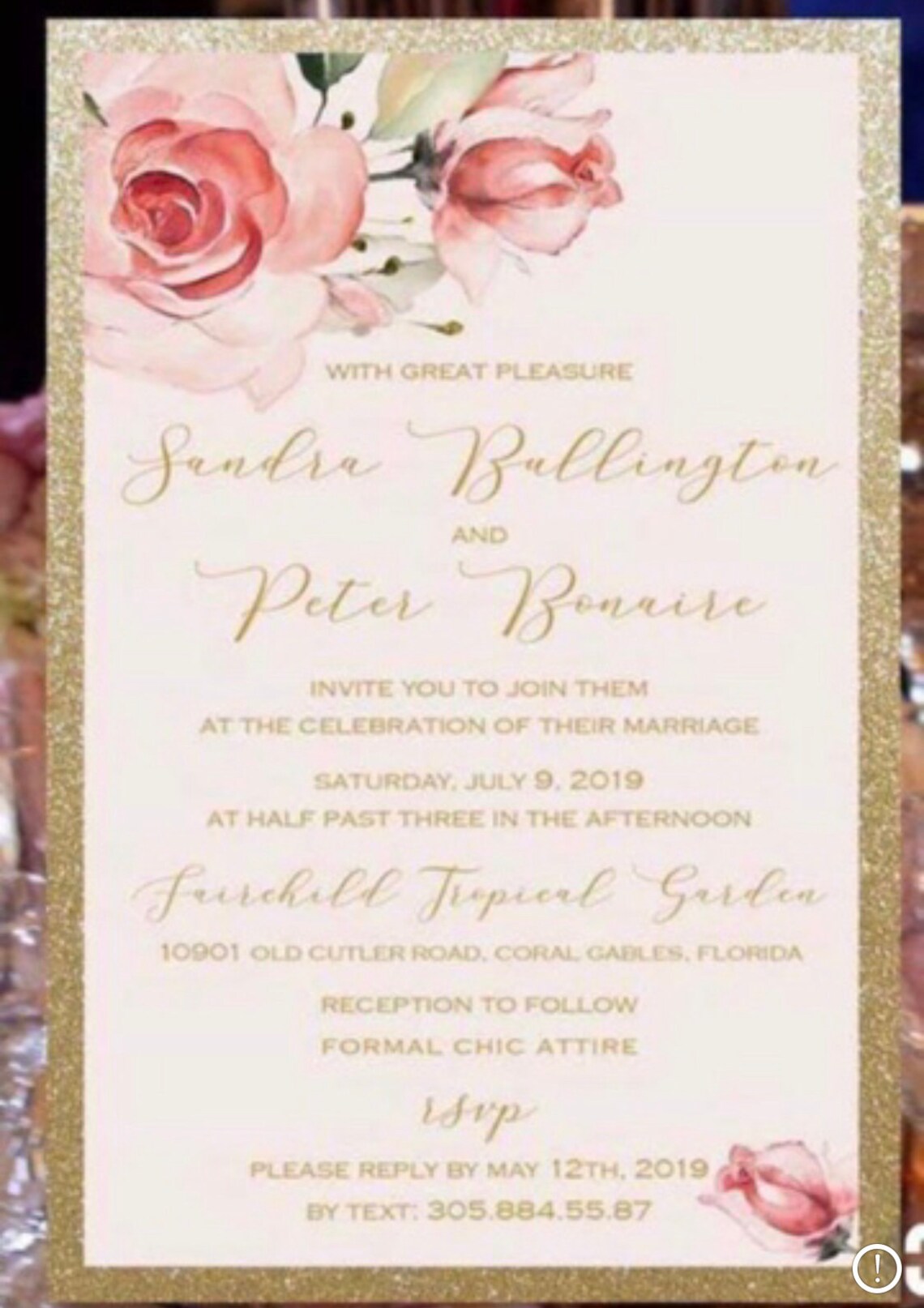 Wedding Invitations Elegant Gold Border Wedding Invitations . Custom ...