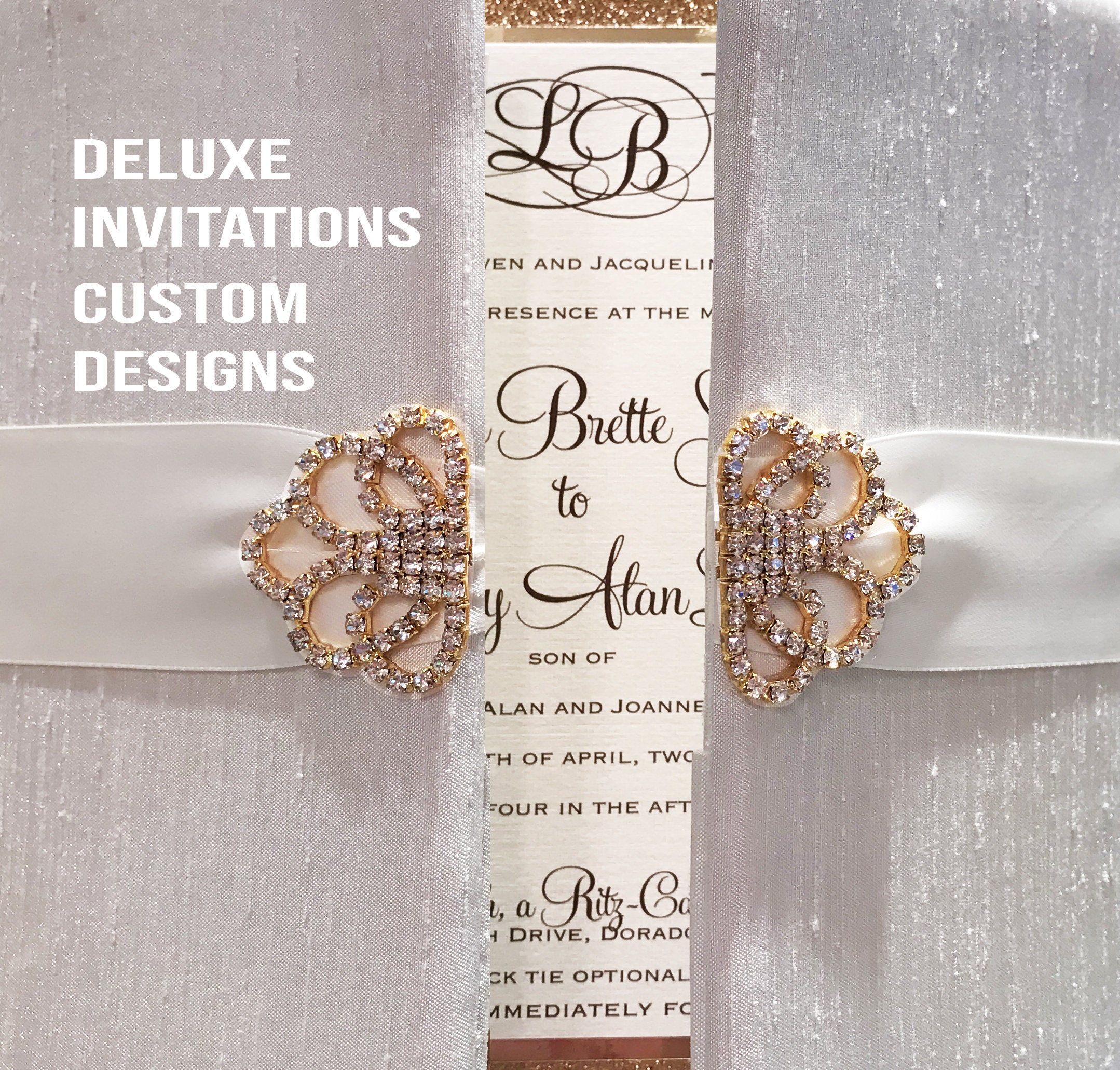 Wedding Invitation Hard Cover - Elegant Foil Wedding Invitation Suite ...