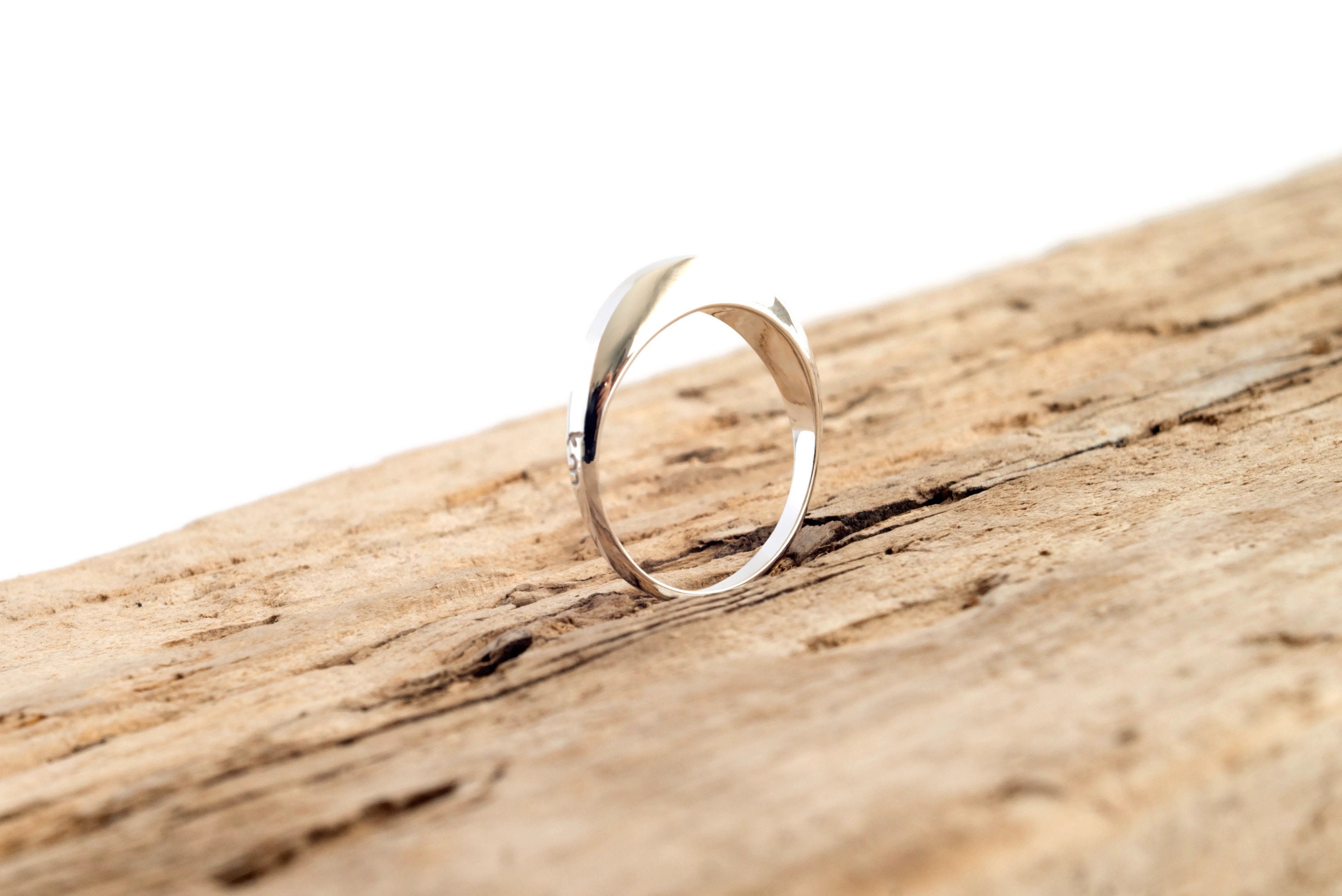 Custom Curved Ring Sterling Silver Ring - Etsy