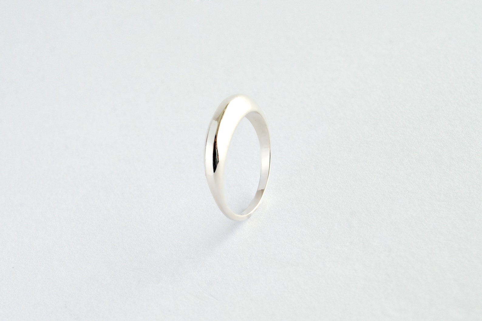 Stacking gray ring everyday handmade ring | Etsy