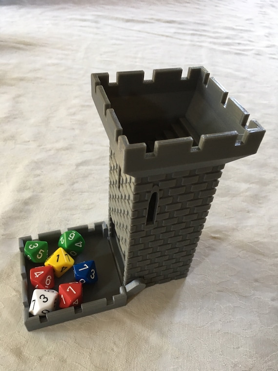 Castle dice tower with folding tray | Etsy
