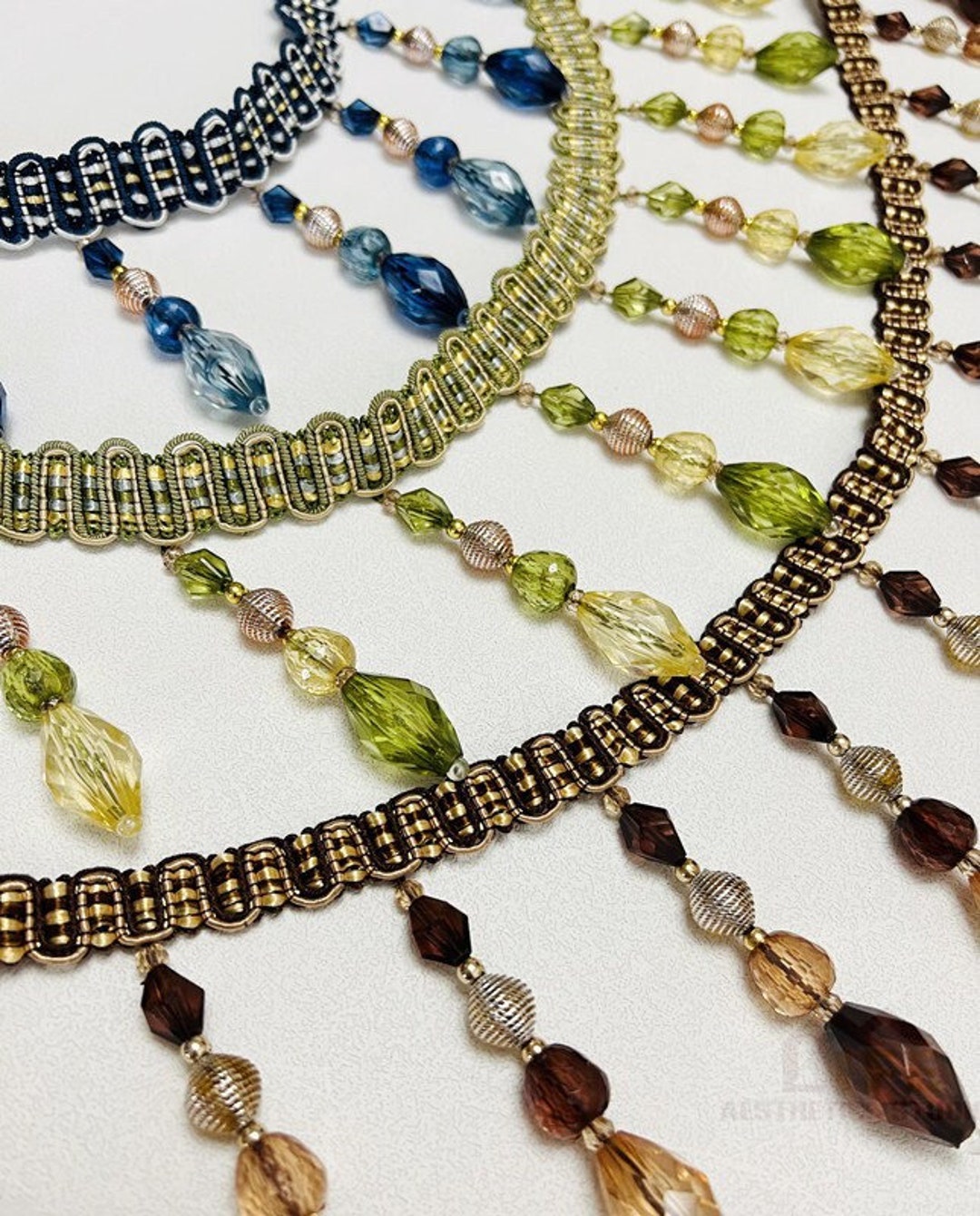 Crystal Drop Fringe Trim by the Yard 4.3 Inchs 11cm Width Long Beaded ...