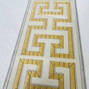 3.1"8cm Greek Key Trim, Fabric Trim for Curtains, Imitated Silk Curtain ...