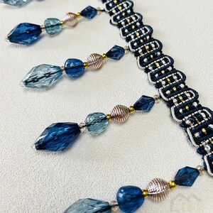 Crystal Drop Fringe Trim by the Yard 4.3 Inchs 11cm Width Long Beaded ...