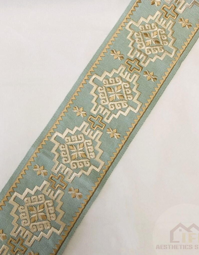 Curtain Border Trim by the Yard teal Curtain Trim Tape - Etsy