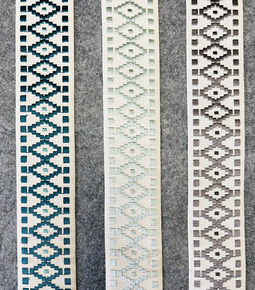 Geometric Ribbon Trim, Upholstery Ribbon Trim , Embroidery Trim for ...