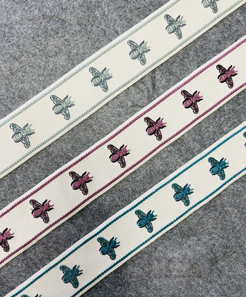 1.9" 5cm Little Bee Trim Tape,3 Colors Drapery Trim,fabric Trim for ...