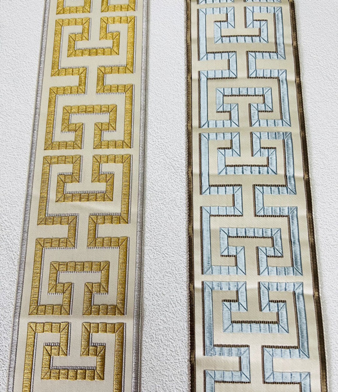 3.18cm Greek Key Trim, Fabric Trim for Curtains, Imitated Silk Curtain ...