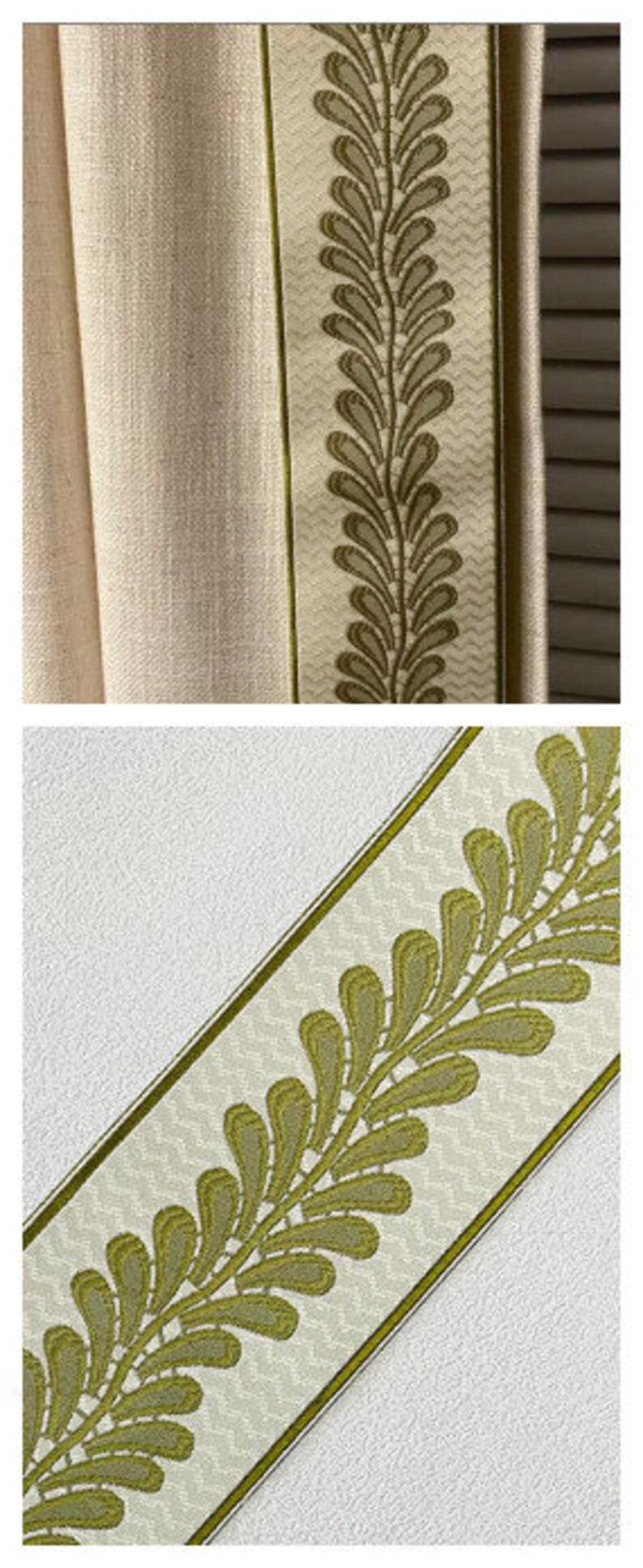 Leaf Curtain Trim Tape,decorative Fabric Trim for Curtains, Drapery ...