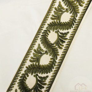 Retro Upholstery Trim , 3.5“embroidered Trim, Drapery Trim by the Yard ...