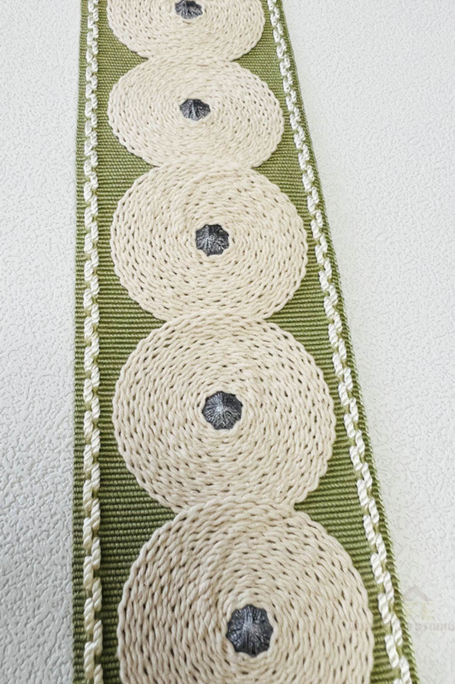 2.3" Width Cotton Linen Drapery Tape,decorative Border Trim for ...