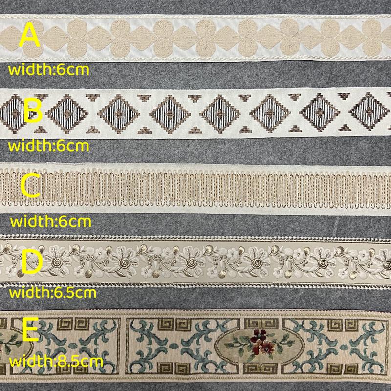 White/ivory Collection Curtain Trim Embroidery Tape Jacquard Trim ...