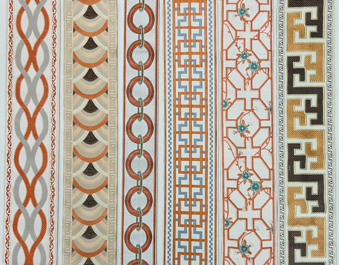 Orange Collection Curtain Trim Decorative Fabric Trim for Curtains ...