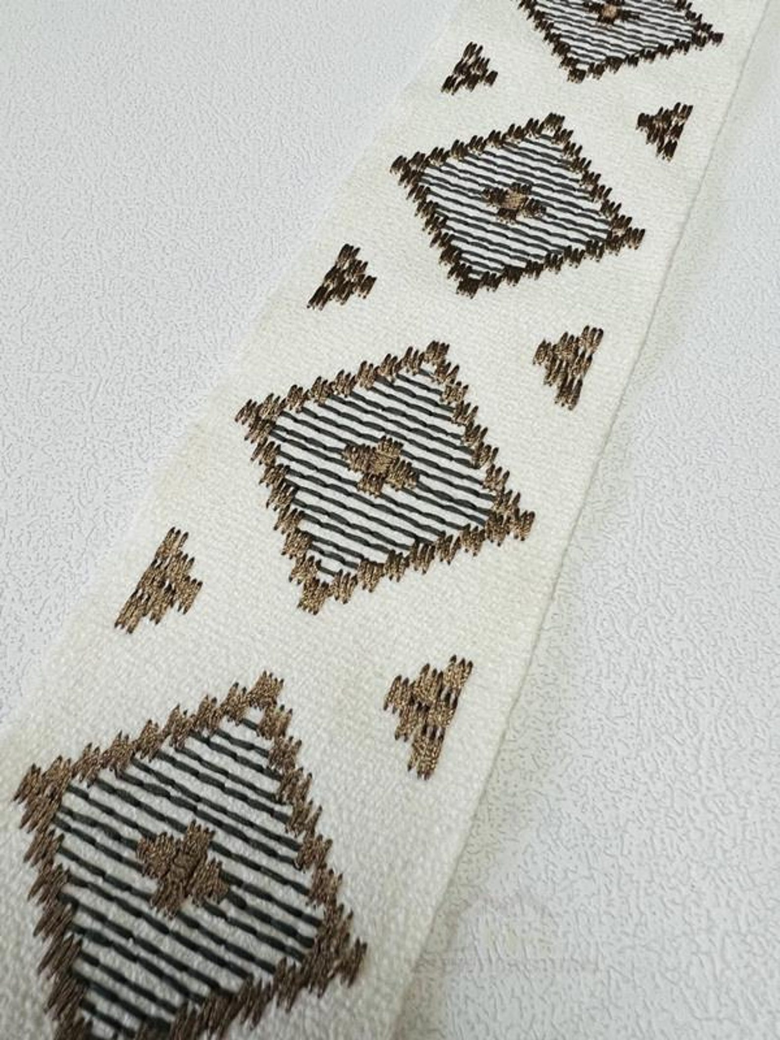 White/ivory Collection Curtain Trim Embroidery Tape Jacquard Trim ...
