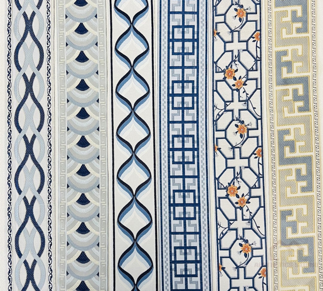 Blue Collection Curtain Trim Jacquard Trim Decorative Fabric Trim for ...