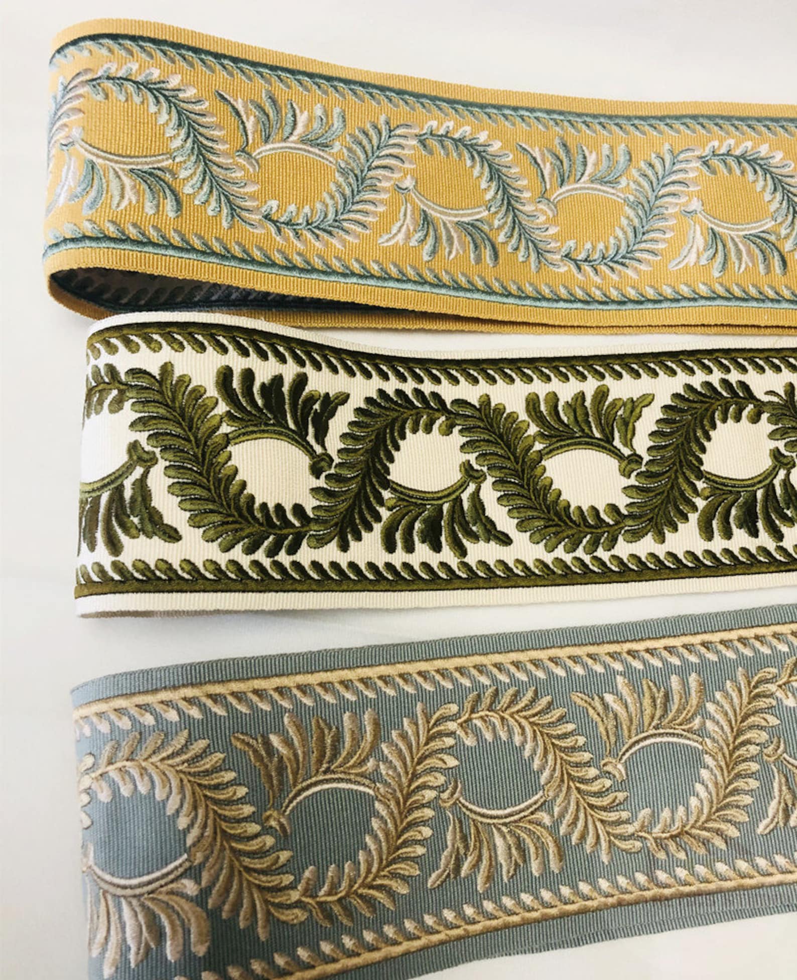 Retro Upholstery Trim , 3.5“embroidered Trim, Drapery Trim by the Yard ...