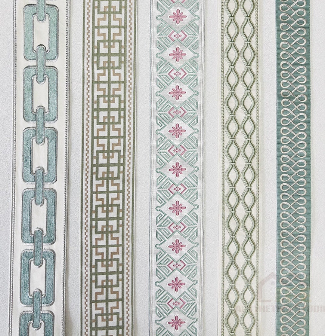 Light Green/green Collection Curtain Trim Jacquard Trim Embroidery Tape ...