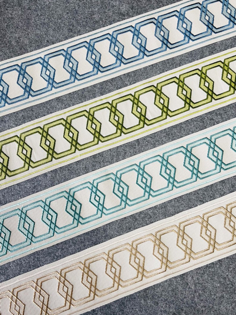Geometric Curtain Border Trim3.5fabric Trim for - Etsy