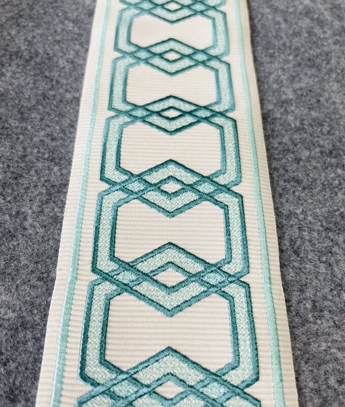 Geometric Curtain Border Trim,3.5"fabric Trim for Curtains,trim by the ...