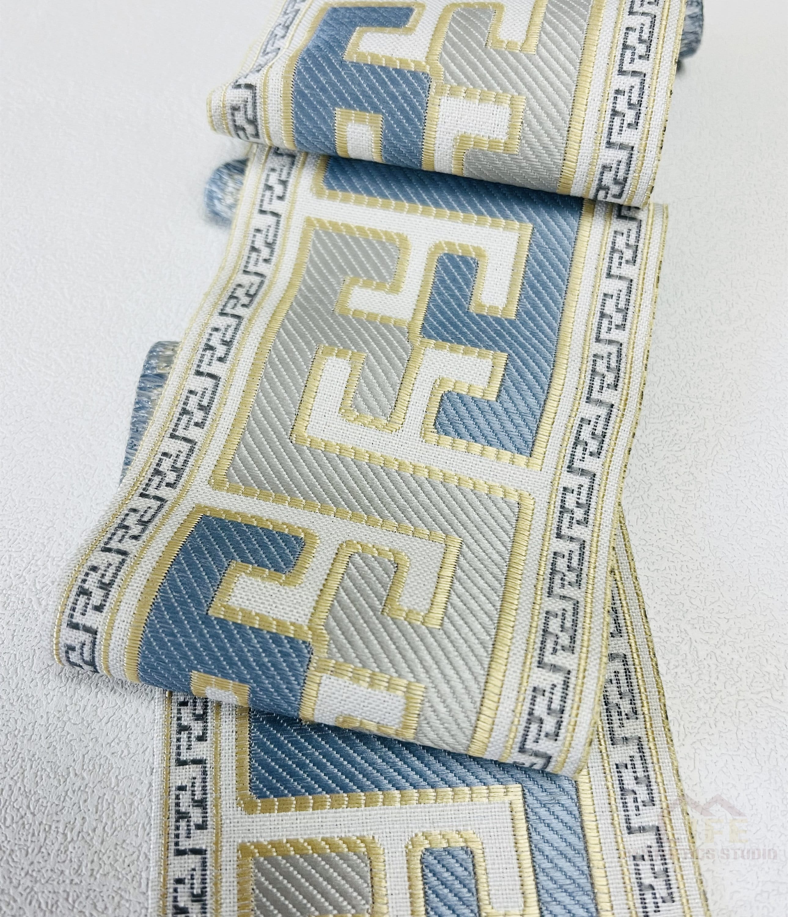 Blue Collection Curtain Trim Jacquard Trim Decorative Fabric Trim for ...